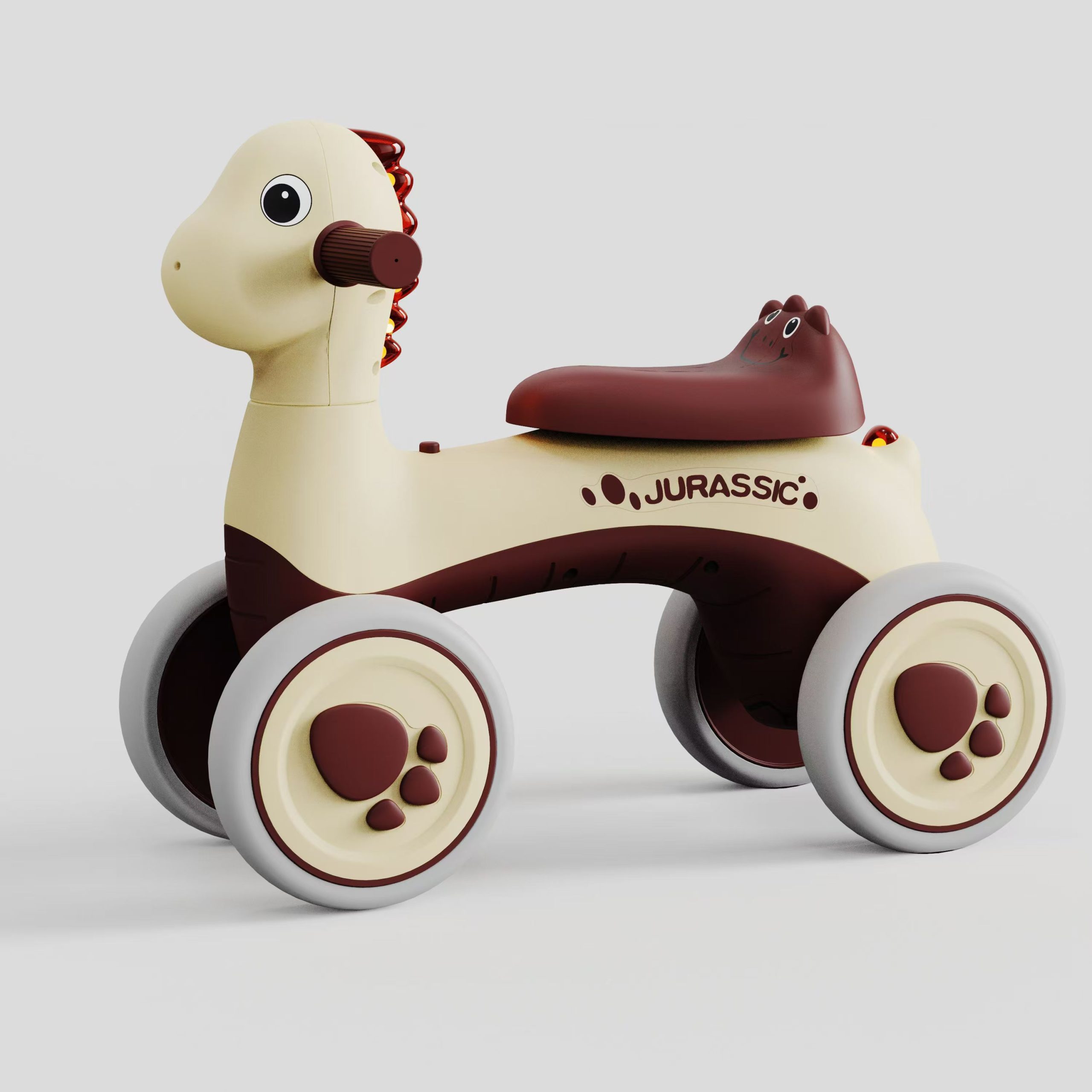 SMART BALANCE BIKE WITH LIGHT AND SOUND -BEIGE - Souq Al Toys